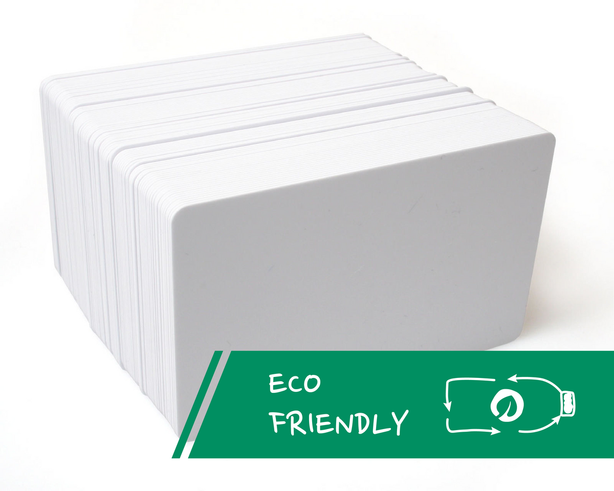 Dyestar Blank White Biodegradable Plastic Cards (Pack of 100 ...