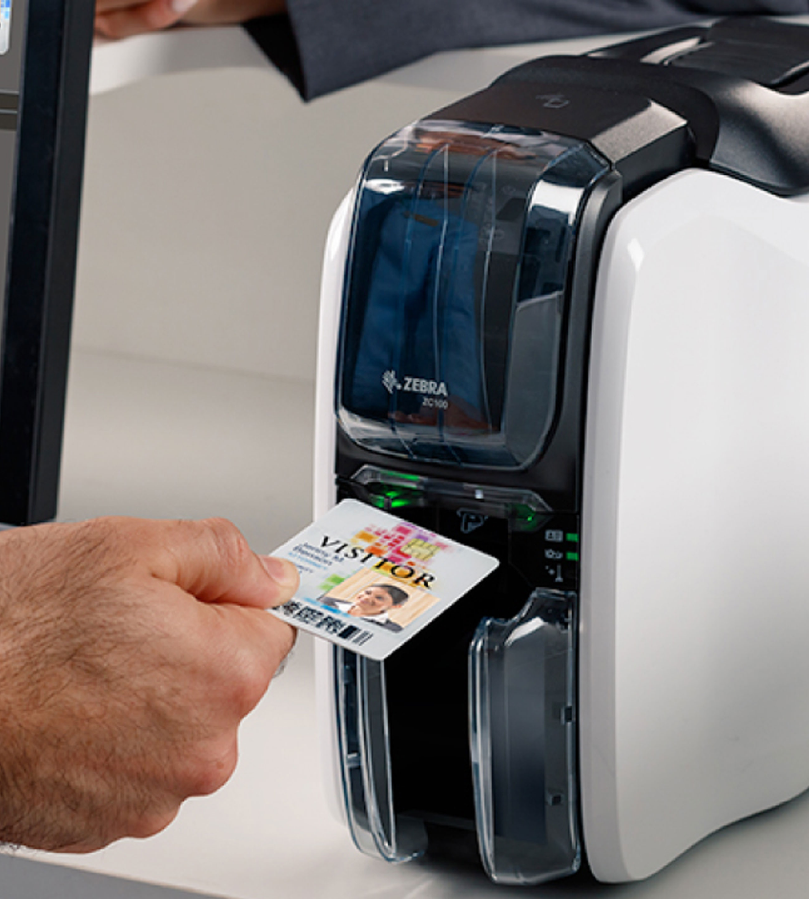 Zebra ZC100 ID Card Printer (with USB) — idprinters.co.uk